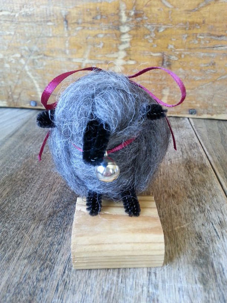 Handmade Sheep Ornaments Colorado Homegrown Wool Dyers Wool